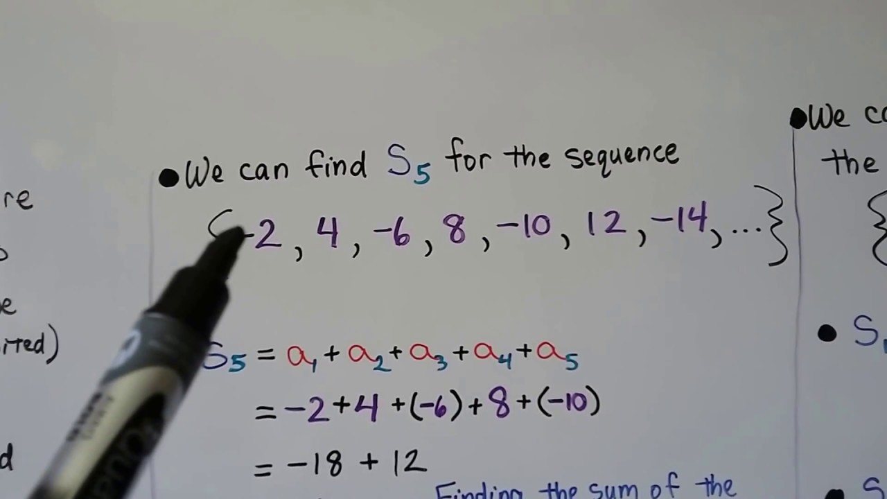 Algebra II 14.1c, Series (partial sums of sequences) - YouTube