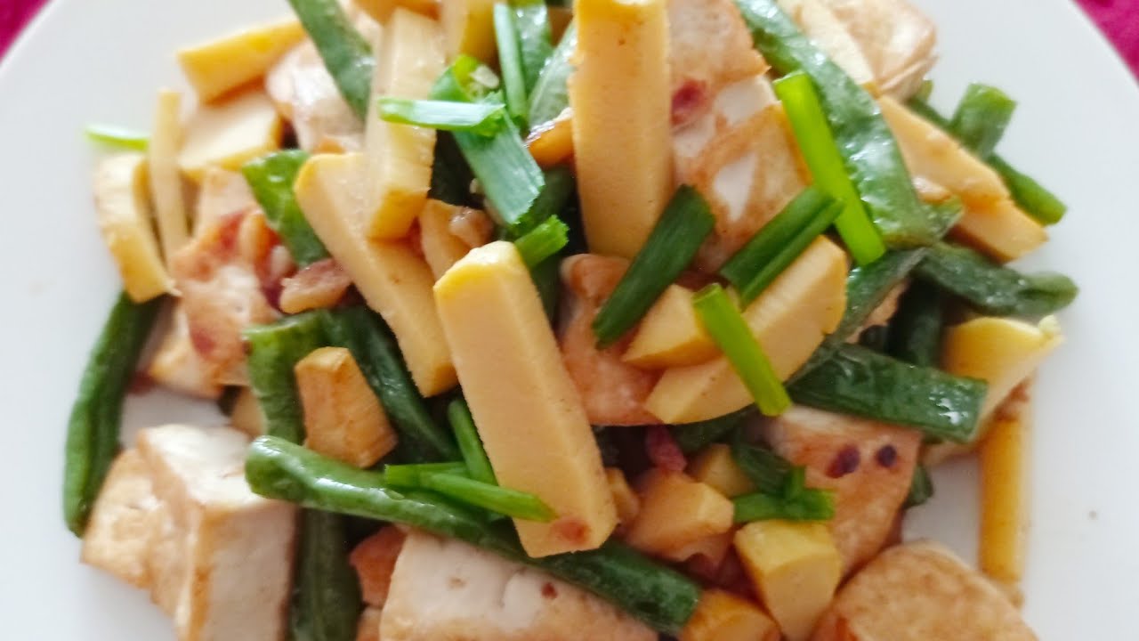 Stir Fry TOFU with BAMBOO SHOOT - YouTube