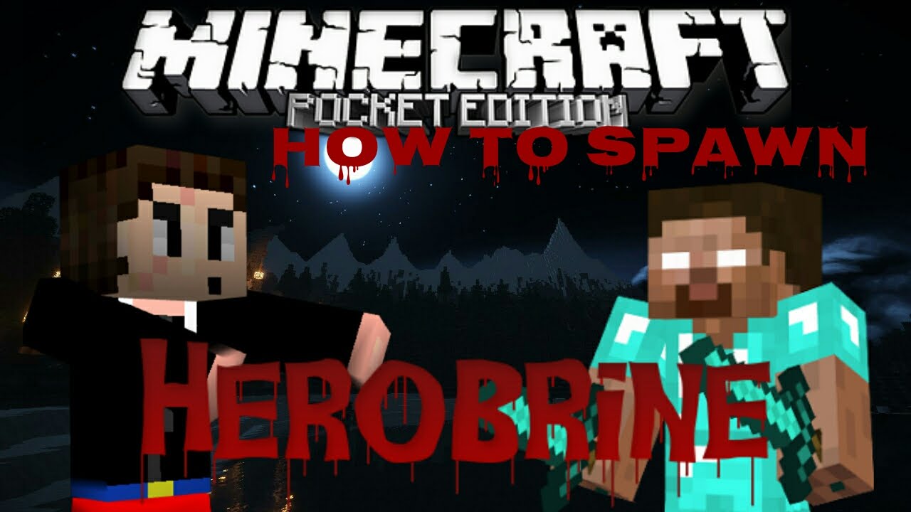 MCPE - HOW TO SPAWN HEROBRINE // HUNTING FOR HEROBRINE 1.0.6 (100% REAL ...