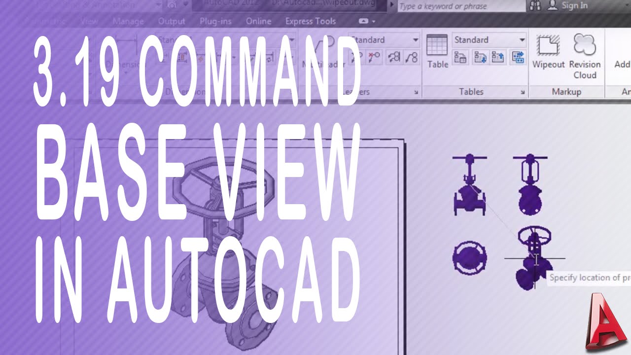 3.19 Autocad Base View. How to use command base view in autocad - YouTube