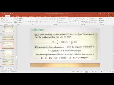 PART-2_ANALYSIS OF TRANSFER LINES WITHOUT BUFFER STORAGE | AUTOMATED FLOW LINES | AIM - YouTube