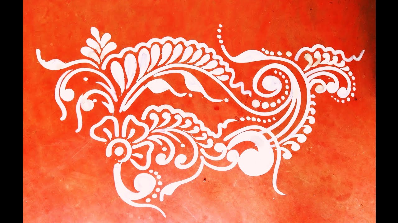 Easy Alpona design for beginers। Beautiful Alpona design।festival ...