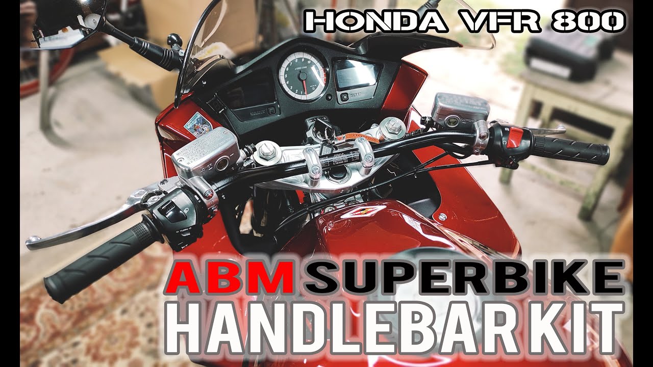 HONDA VFR 800 - SUPERBIKE HANDLEBAR KIT (ABM) [ENG SUB] - YouTube