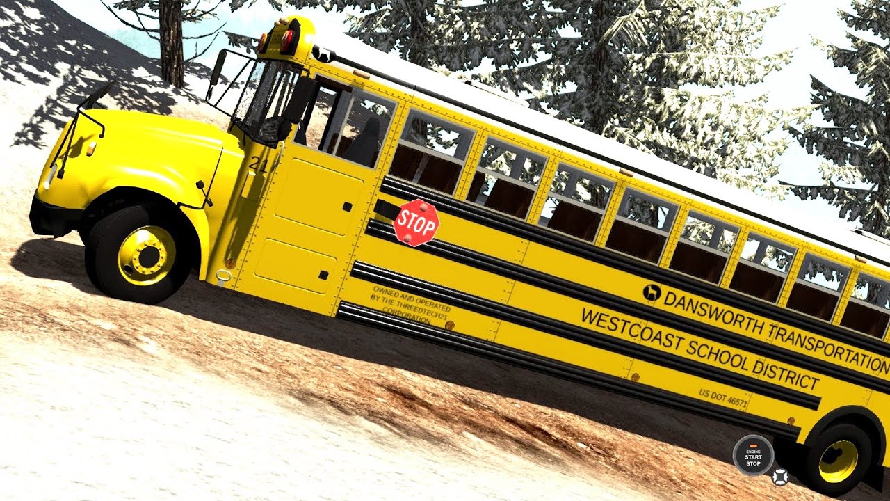 BeamNG Drive - Dansworth C1500 School Bus on the Beam Mountains Map ...