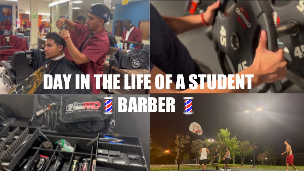 DAY IN THE LIFE WITH A STUDENT BARBER 🔥 | DEVINSBLENDZ 💈 - YouTube