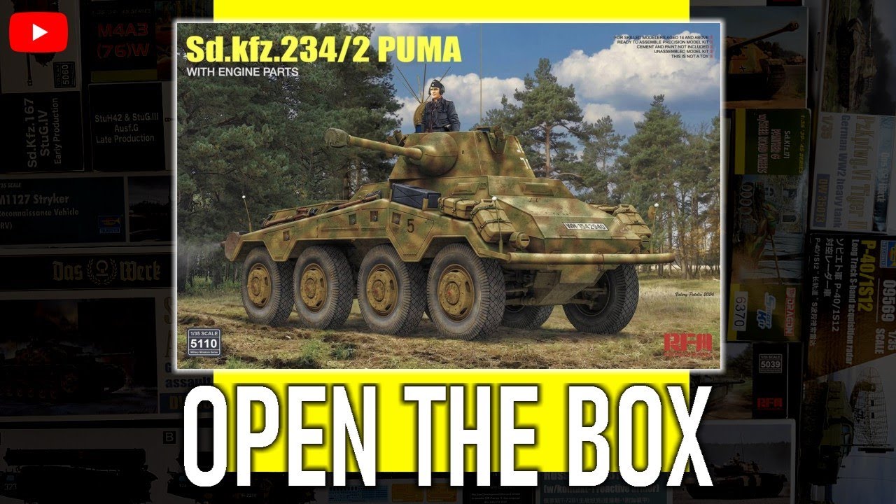 OPEN THE BOX: Sd.Kfz.234/2 Puma, RM-5110 RFM, 1/35 scale - YouTube