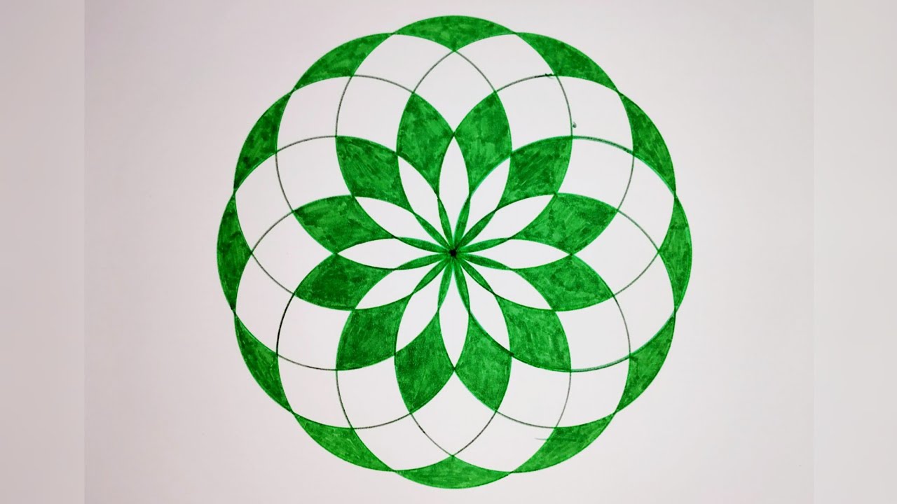 Contemporary Art | Abstract Geometric Art Drawing | Pookkalam Design ...