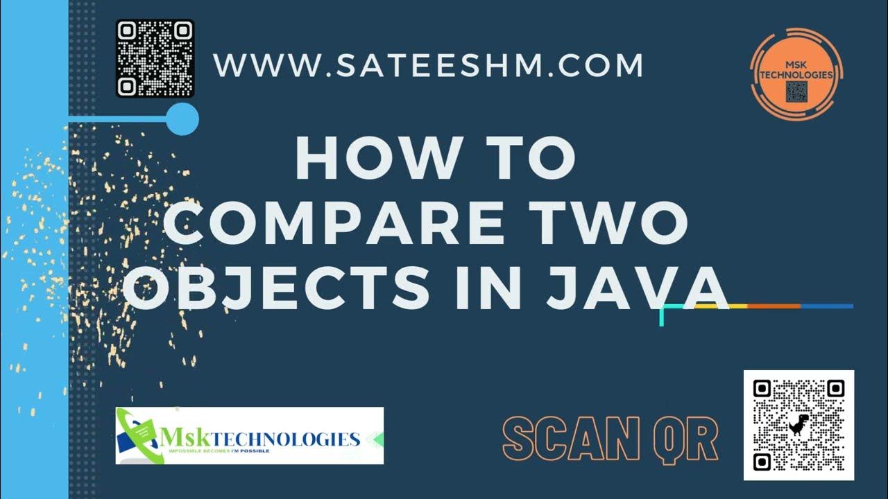 How to Compare Two Objects in Java - YouTube