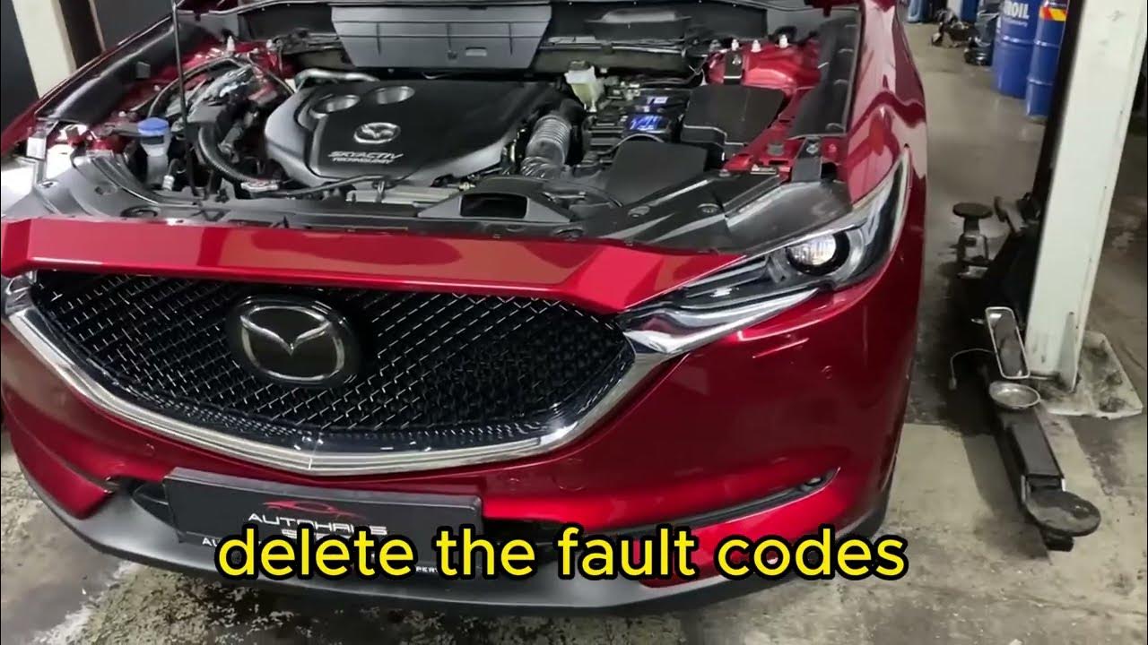 MAZDA CX5 KF BATTERY REPLACEMENT CHANGE BATTERIE WECHSELN START STOP PROBLEM U3003 - YouTube