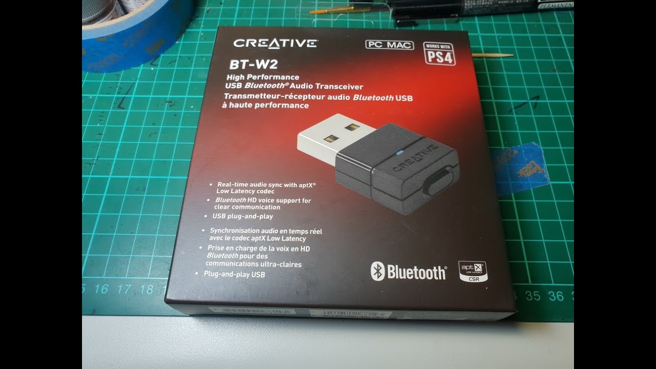 [開箱]Creative BT-W2 USB藍芽發射器 - YouTube