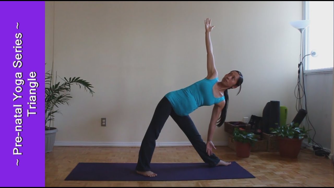 pre-natal yoga series: Triangle pose - YouTube