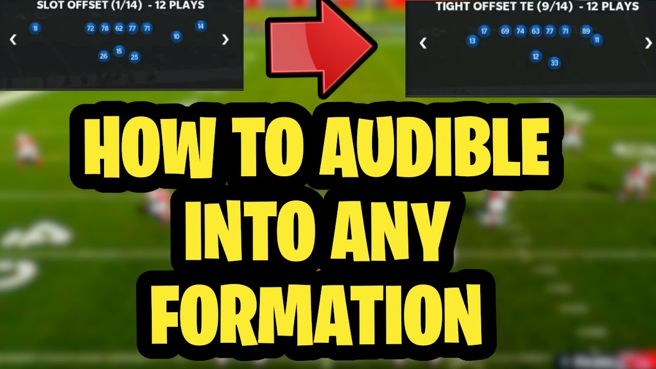 HOW TO AUDIBLE INTO ANY FORMATION IN MADDEN 21 | MADDEN 21 TIPS ...