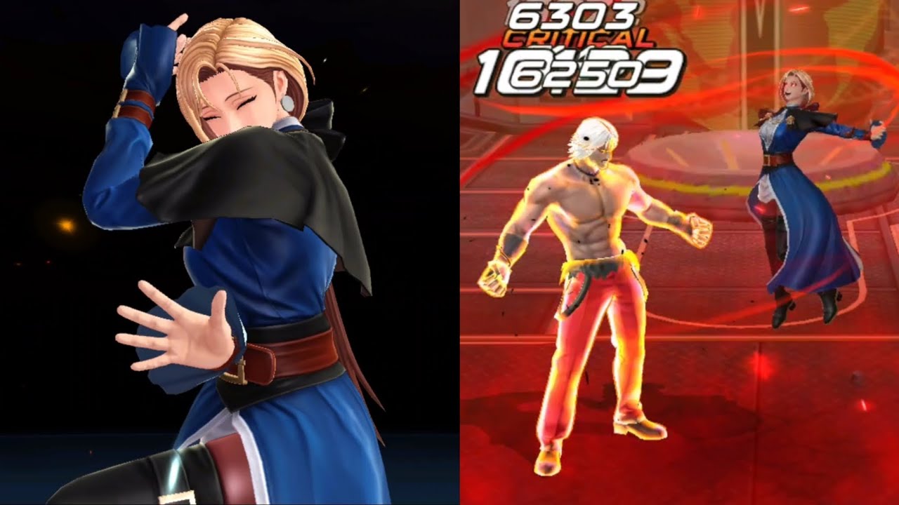 EX Lady Goenitz Solo Gameplay Against Inferno Rugal In The King Of ...