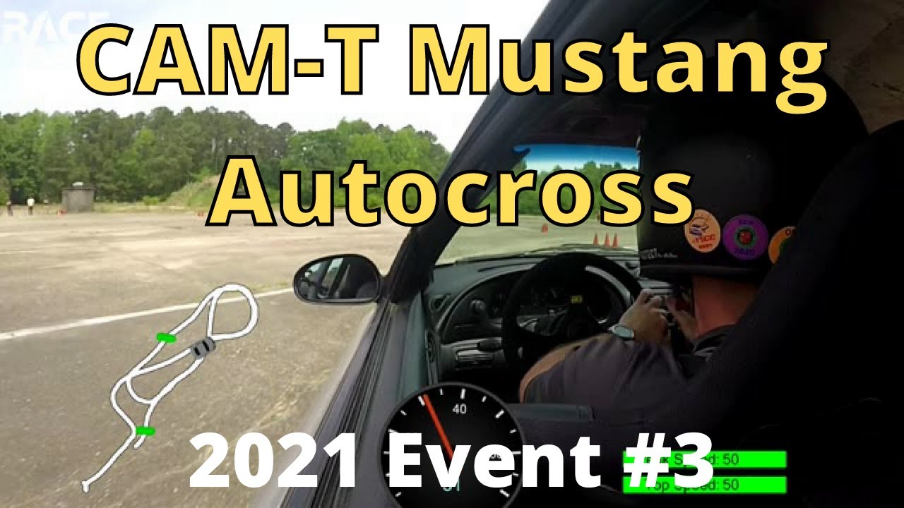 CAM-T SN95 Mustang Autocross - Hitting Cones and DNF - YouTube