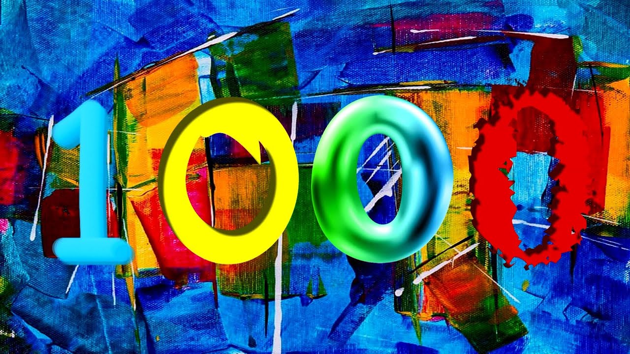 Numbers 1 to 1000 | 1-1000 colorful 3D [299] - YouTube