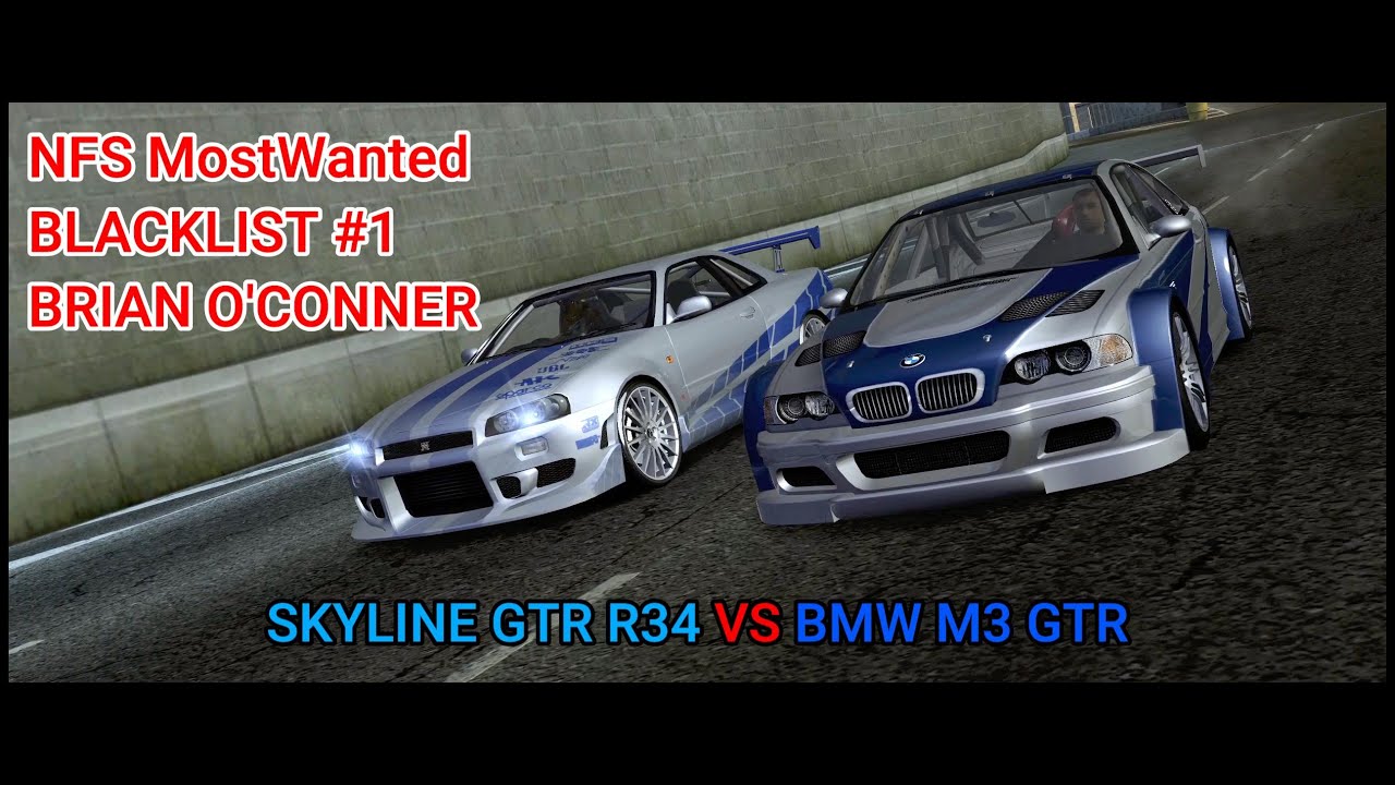 RAZOR VS BRIAN - BMW M3 GTR VS SKYLINE GTR R34 - FINAL RACE -BLACKLIST ...