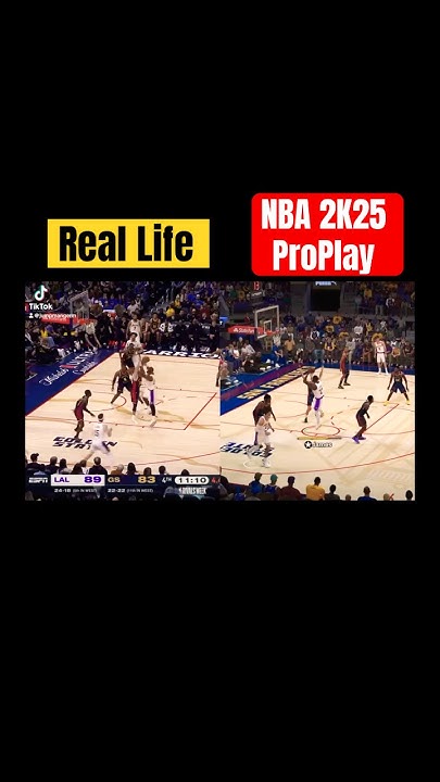 Real Life NBA vs. NBA 2K25 ProPLAY... (LeBron,Steph,LaMelo + More) #shorts - YouTube