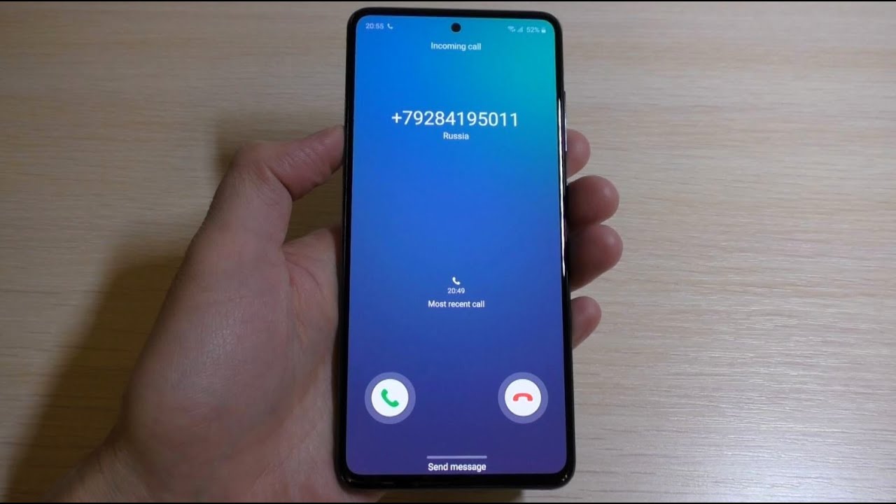 Samsung Galaxy A51 incoming call (Over The Horizon) - YouTube