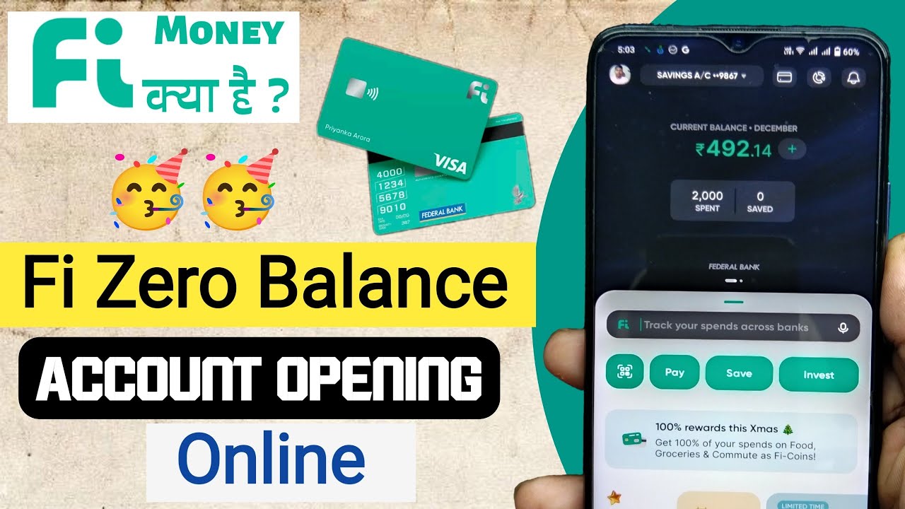 FI Account Opening FI Money Zero Balance Account Opening Online - YouTube