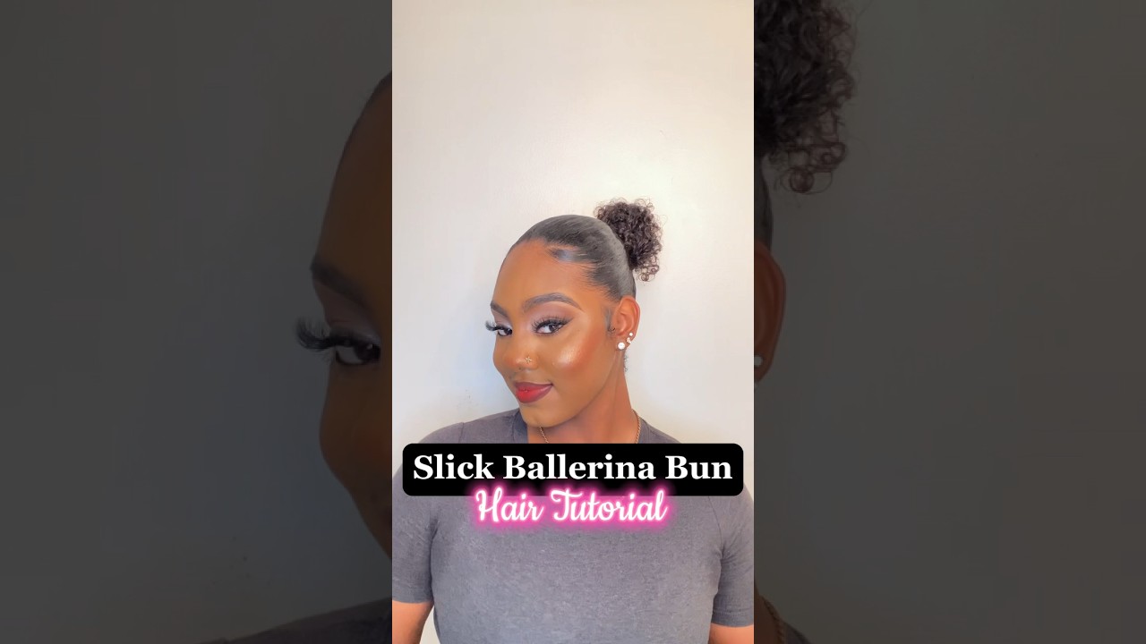 Simple Natural Hairstyle Slick Bun | Type 3b-4b Hair | #slickbun # ...