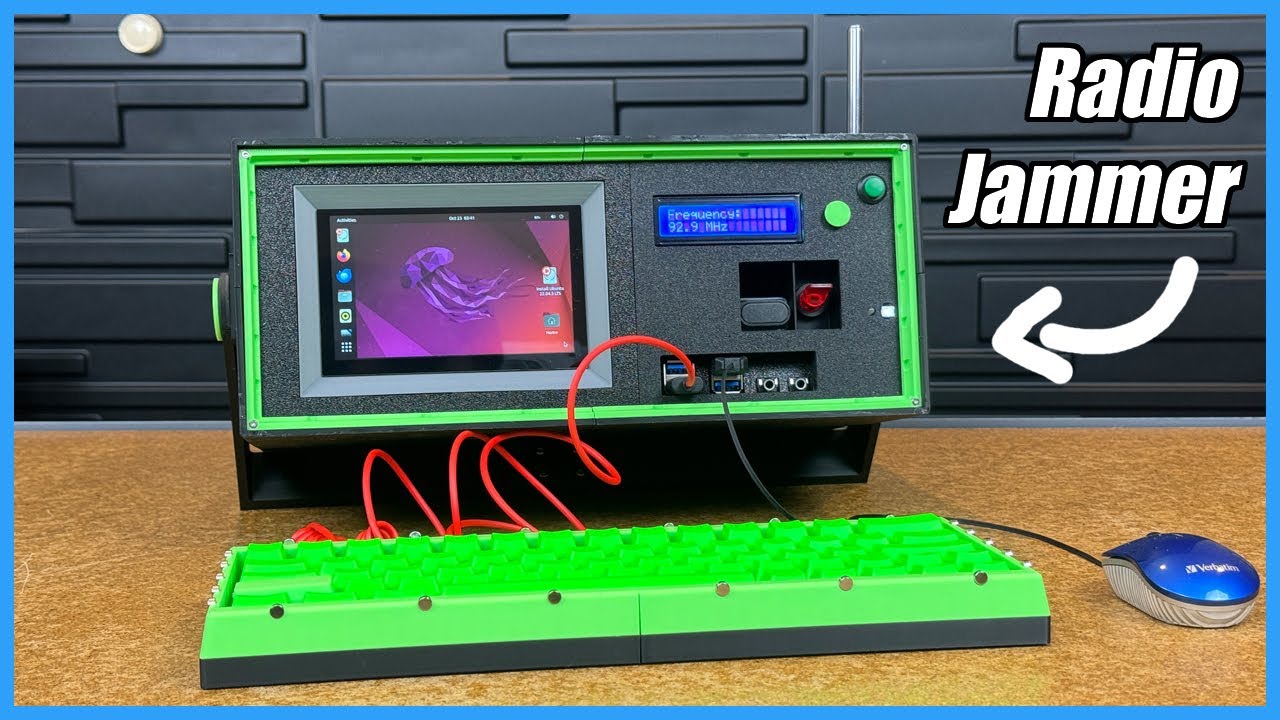 DIY Hacking Cyberdeck with Desktop Parts and Functional Radio Jammer ...