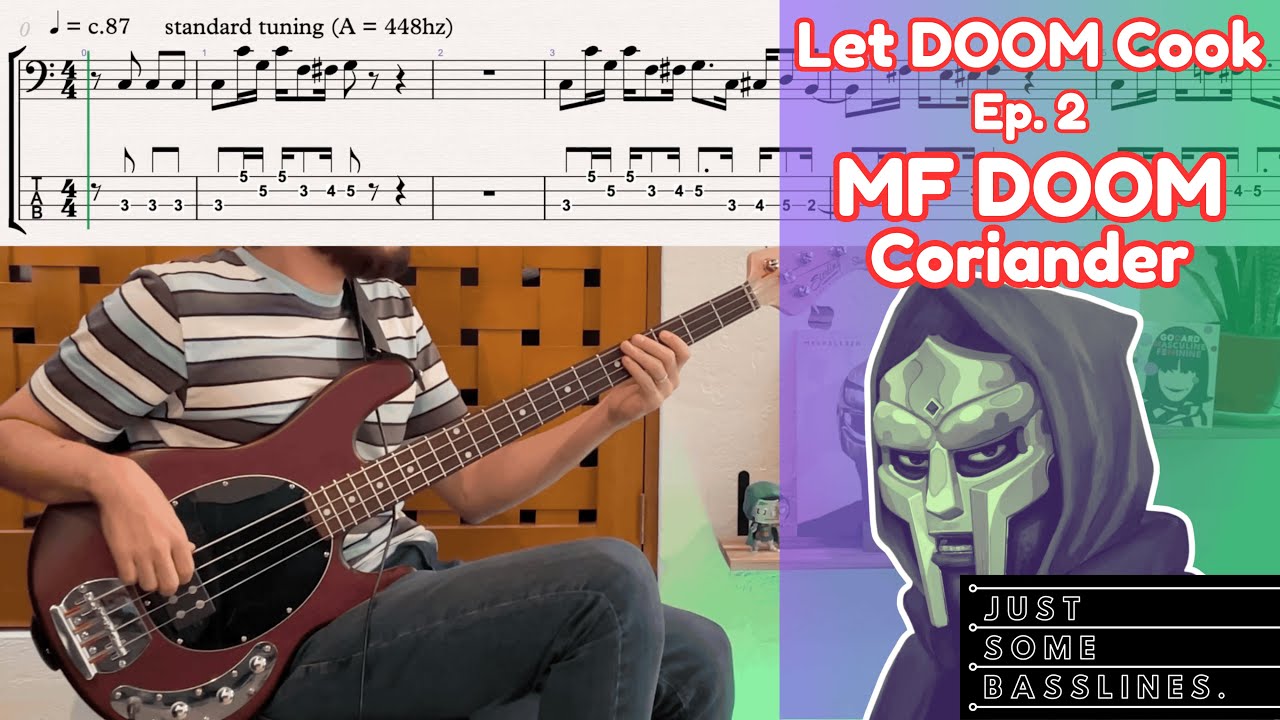 MF DOOM - Coriander // BASS COVER + TABS (Let DOOM Cook Ep. 2) - YouTube