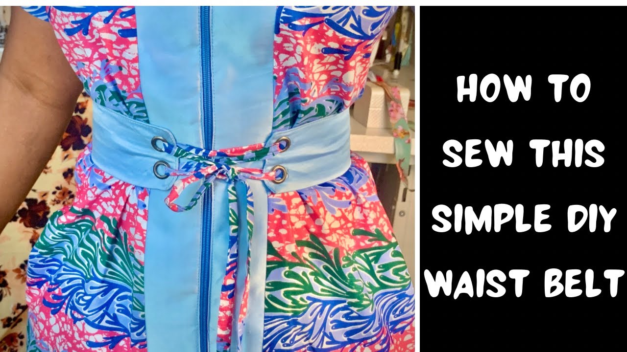 how to sew this simple DIY waist belt - YouTube