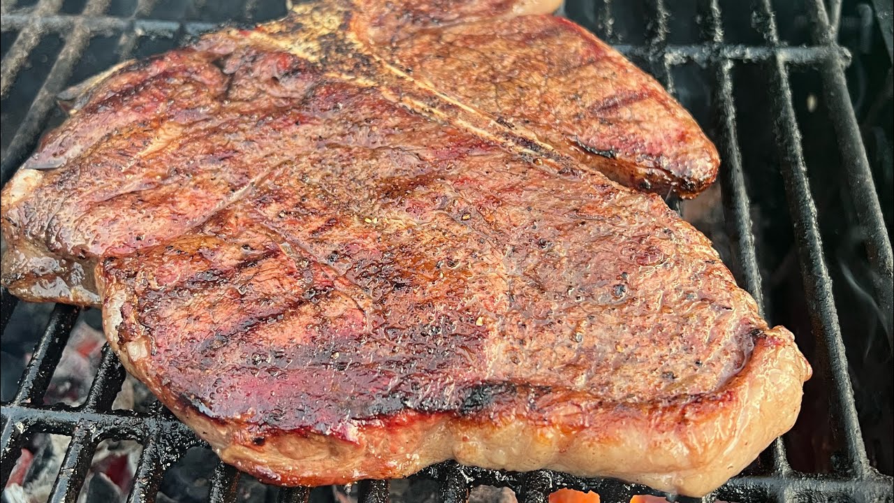 Steak On The Grill. Chopping Block Premium Porterhouse! - YouTube