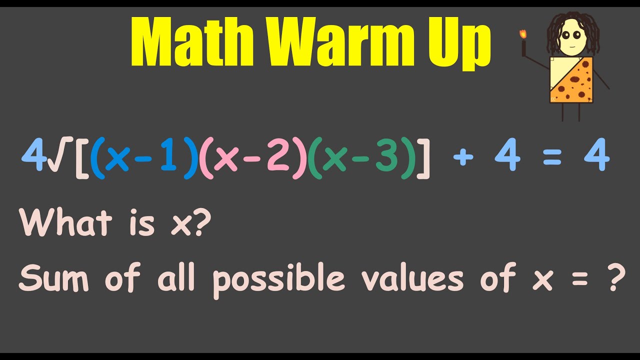 Math Warm Up Problems Set #1 - YouTube