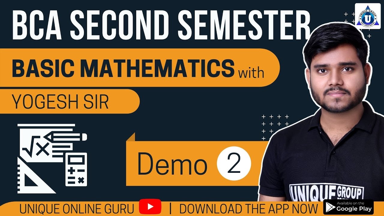 #bca mathematics || bca Second Sem maths in hindi || all india ...