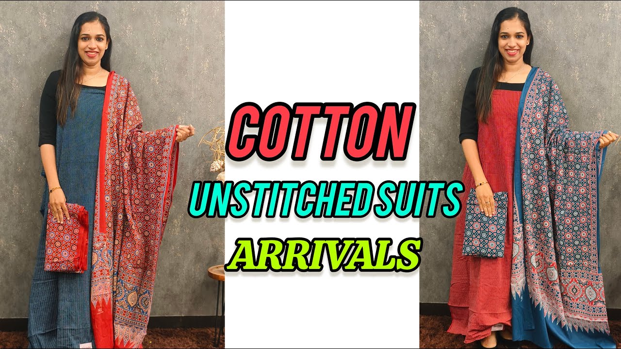 BE CLEVER , BE FASHION - FORWARD🛍️ // COTTON UNSTITCHED SUITS WITH FREE ...