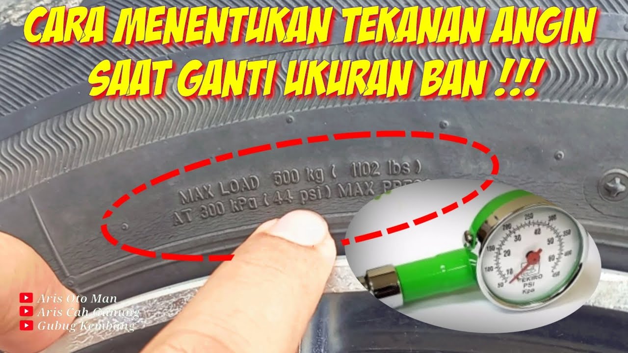 CARA MENENTUKAN TEKANAN BAN MOBIL YANG IDEAL - YouTube