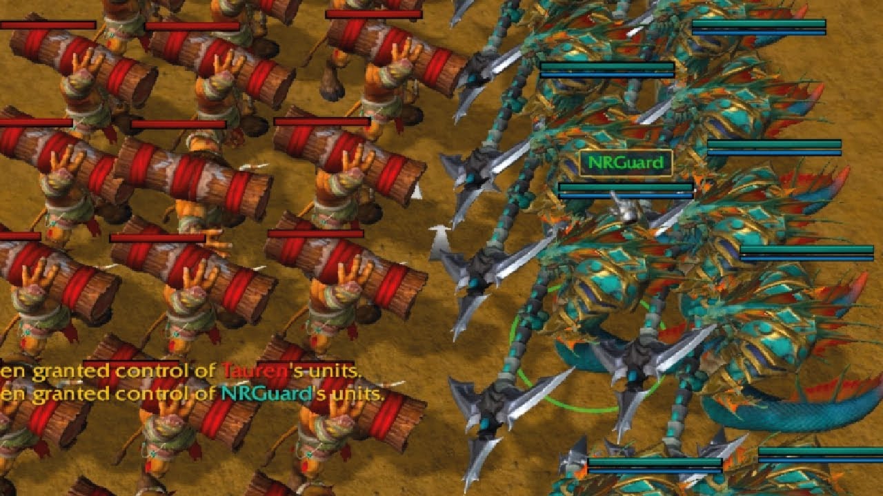 【小黄】69 Tauren vs 25 Naga Royal Guard (All FullGrade) Reforged - YouTube