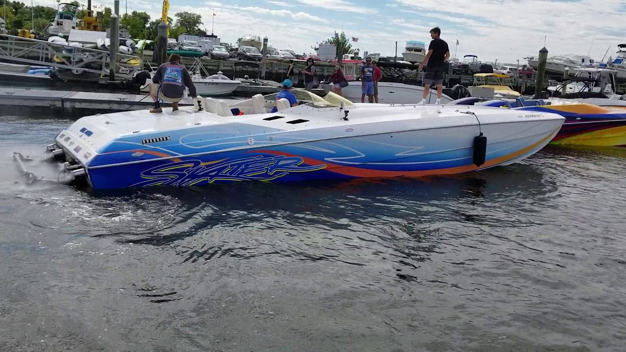 2018 Joe Sgro Memorial Run boats arriving - YouTube