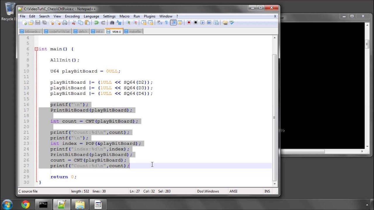 Programming A Chess Engine in C Part 9 - Bitboards Pop and Count - YouTube