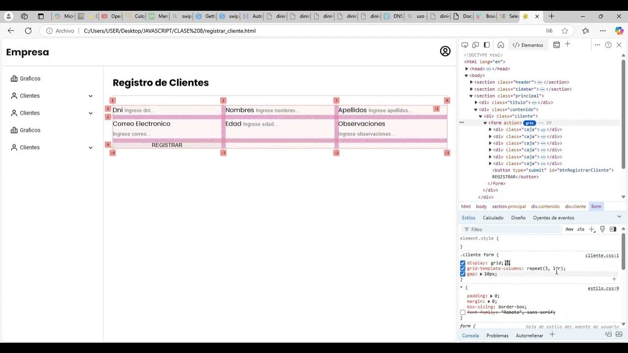 CLASE 87 𝐀𝐠𝐫𝐞𝐠𝐚𝐫 𝐮𝐧𝐚 𝐩𝐚𝐠𝐢𝐧𝐚 𝐰𝐞𝐛 al DASHBOARD 𝐜𝐨𝐧 𝐇𝐓𝐌𝐋 𝐂𝐒𝐒 𝐉𝐀𝐕𝐀𝐒𝐂𝐑𝐈𝐏𝐓 - YouTube