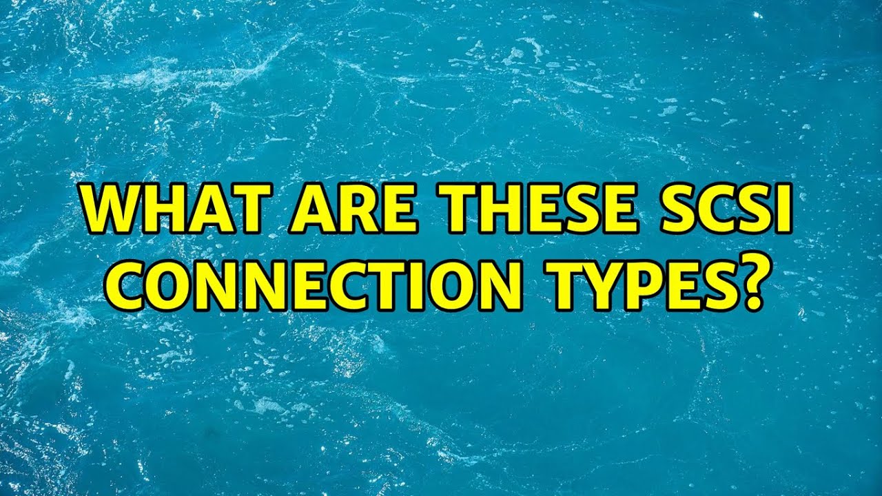 What are these SCSI connection types? (2 Solutions!!) - YouTube
