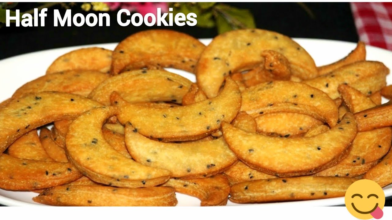 Homemade Sweet Half Moon Cookies | Fry Cookies For Kids Tiffin ...