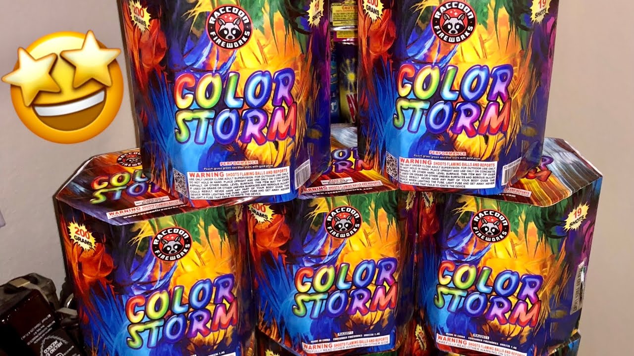 COLOR STORM 🤩 RACCOON FIREWORKS - YouTube