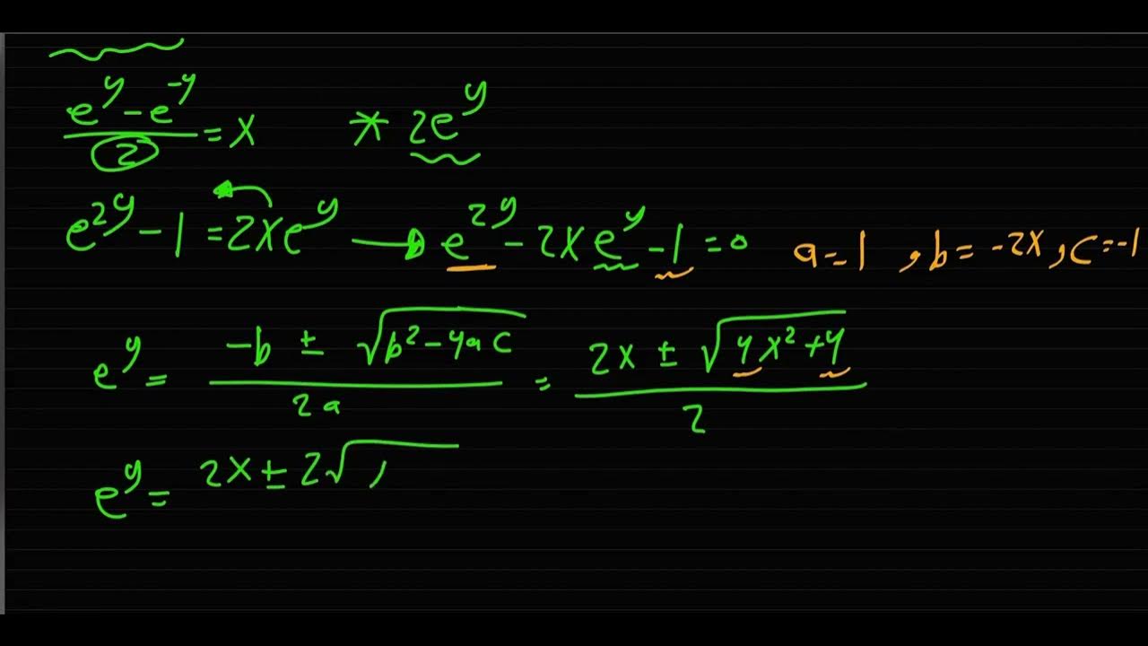 Inverse hyperbolic functions - YouTube