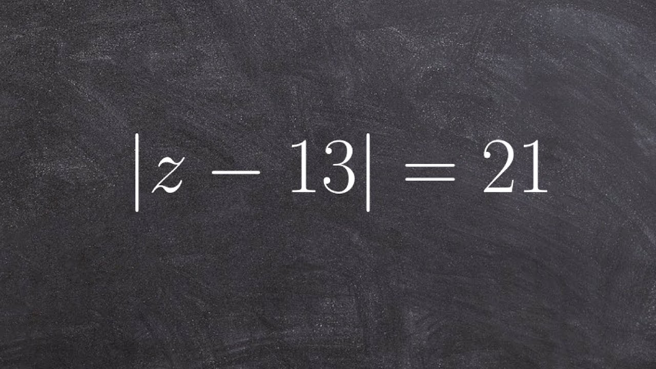 Solving a Two Step Absolute Value Equation - YouTube
