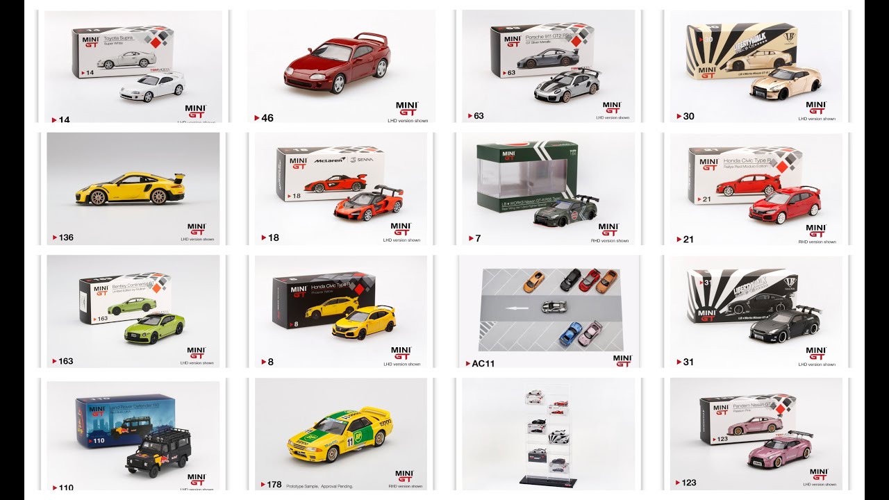 All Mini GT Cars, Accessories and Figures as of 2020 - YouTube