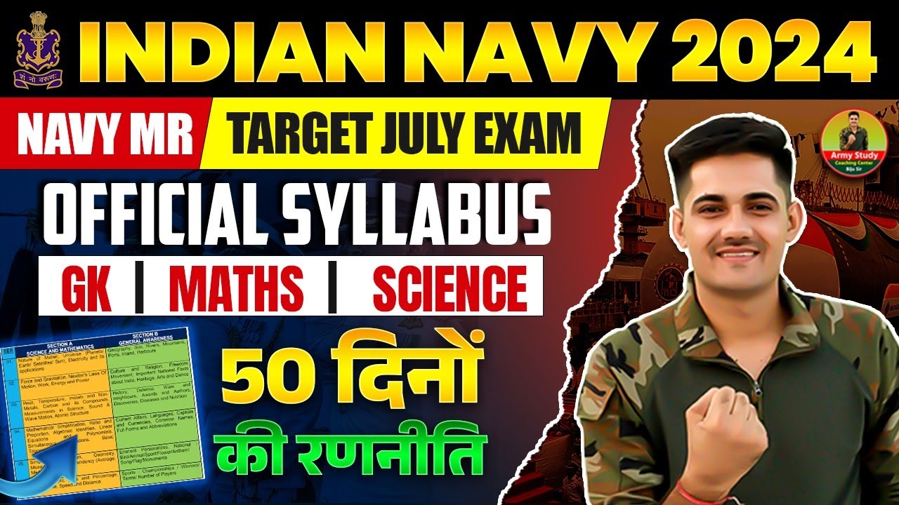 Indian Navy MR Syllabus 2024 | Navy Offical Syllabus 2024 | By Biju Sir ...