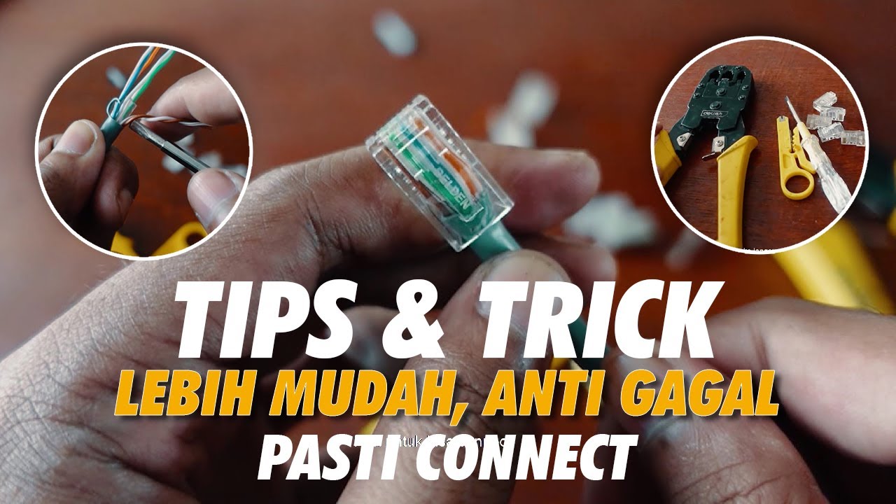 Tutorial Crimping RJ45 ke kabel UTP/ Kabel LAN - YouTube