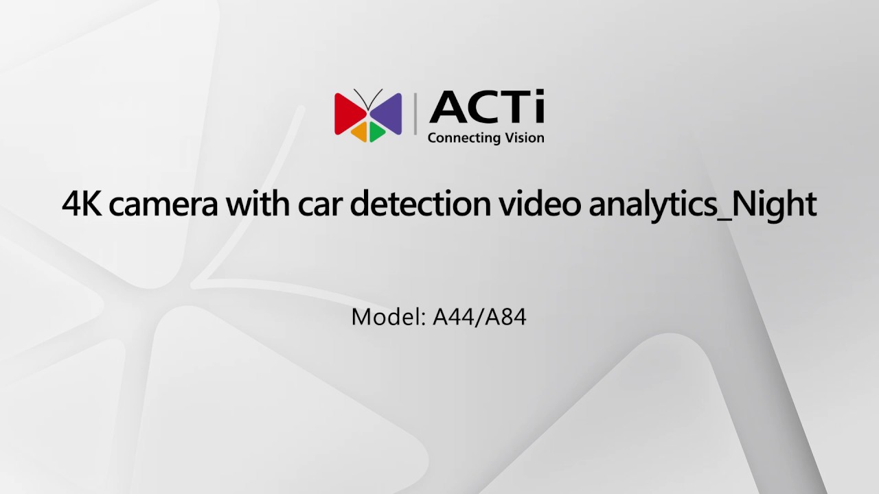 4K camera with Car Detection video analytics_Night - YouTube