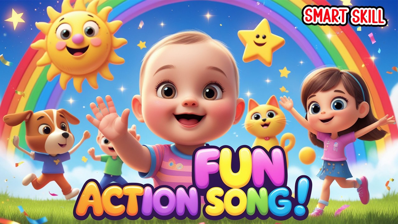 Cute Cartoon Action Song for Kids | Nursery poem for kids| Learning ...