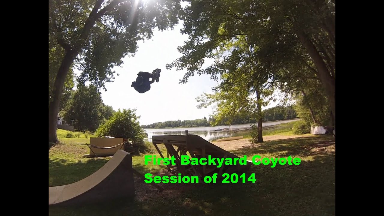 First Backyard Mini Mega Ramp Session - YouTube