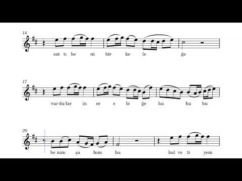 Küsmeyemmi Şu Feleğe/Erdinç Bal/Solfej