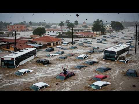 Chaos in Dominican Republic Today! Giant Floods Like a Tsunami SLams Homes, Cars in Santo Domingo