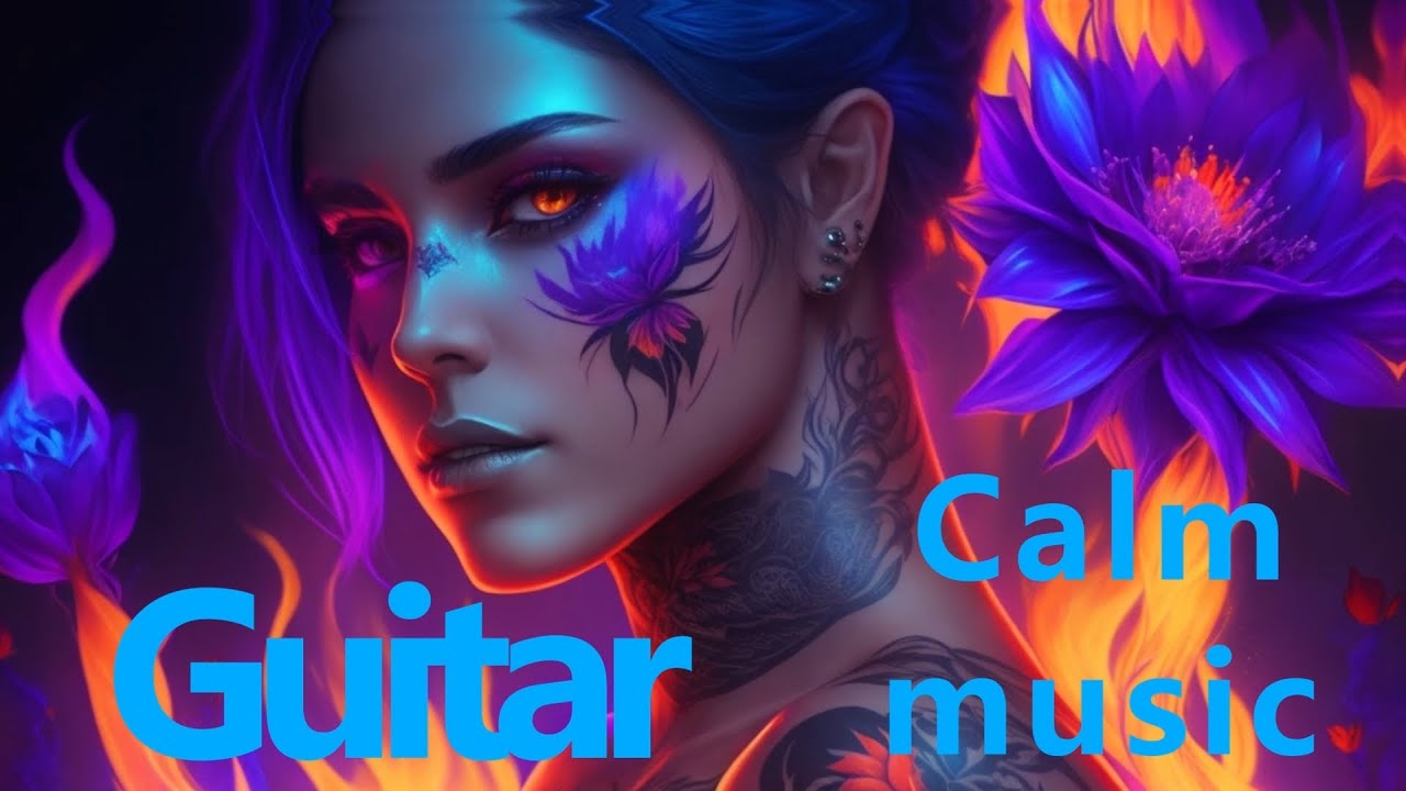 Visualization Music of The Calm Background Guitar Melody to a beautiful ...